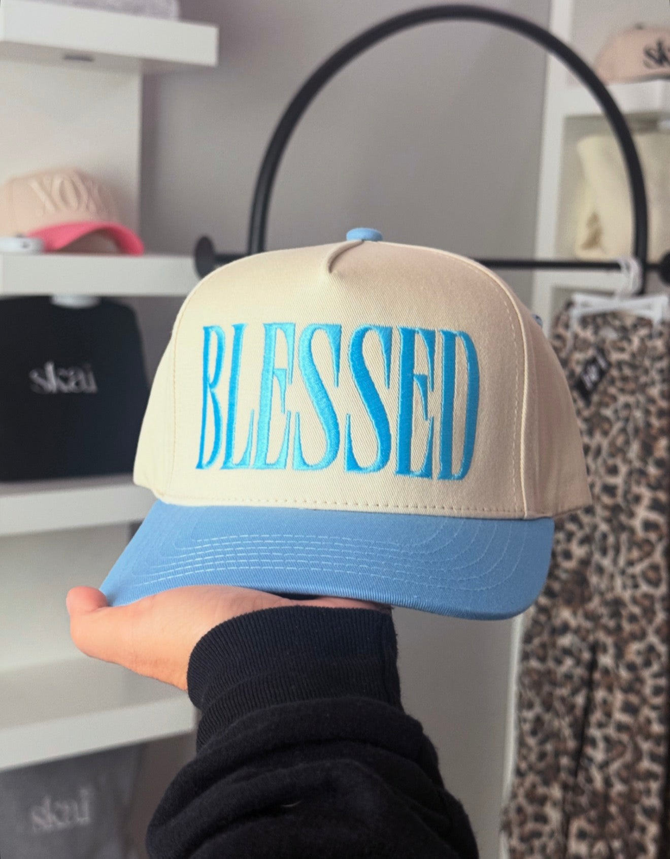 NEW | BLESSED | Trucker Hat – Skai Suites Collective